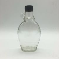 China BRANDY Glass Bottle with Handle 500ml 750ml Vodka Rum Alcohol Whiskey Glass Collar for sale