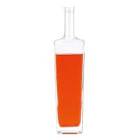 China 500ml Collar Material Glass Bottle for Gin Whisky Spirit Vodka Brandy Liquor FOB for sale
