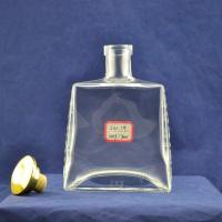 China 500ml Collar Material Glass Bottle for Gin Whisky Spirit Vodka Brandy Liquor FOB for sale