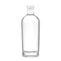 China 750ml empty vodka gin glass bottles with cork made of super flint glass material for sale