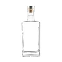 China 750ml empty vodka gin glass bottles with cork made of super flint glass material for sale