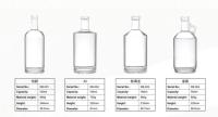 China Transparent 750ml Frosted Spirit Alcoholic Drink with 1000ml Whisky Vodka Bottle for sale