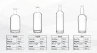 China Transparent 750ml Frosted Spirit Alcoholic Drink with 1000ml Whisky Vodka Bottle for sale