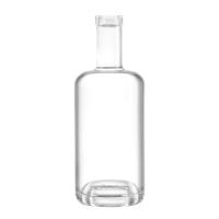 China 750ml empty vodka gin glass bottles with cork made of super flint glass material for sale