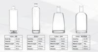 China Transparent 750ml Frosted Spirit Alcoholic Drink with 1000ml Whisky Vodka Bottle for sale