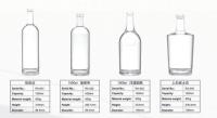 China Transparent 750ml Frosted Spirit Alcoholic Drink with 1000ml Whisky Vodka Bottle for sale