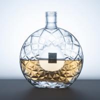 China Custom 750ml Liquor Spirit Brandy Glass Bottle Fancy Transparent 700ml Empty Alcohol for sale