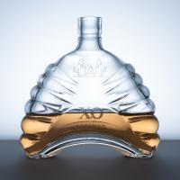 China Custom 750ml Liquor Spirit Brandy Glass Bottle Fancy Transparent 700ml Empty Alcohol for sale