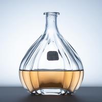 China Custom 750ml Liquor Spirit Brandy Glass Bottle Fancy Transparent 700ml Empty Alcohol for sale