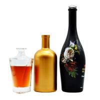 China Super Flint Glass Material 700ml Whisky Bottle for Fancy Design Used Wine Glass Bottle for sale
