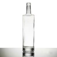 China Collar Material Super Flint Glass Material Liquor Alcohol Vodka Whisky Glass Bottle for sale