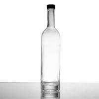 China Collar Material Super Flint Glass Material Liquor Alcohol Vodka Whisky Glass Bottle for sale