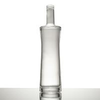 China Collar Material Super Flint Glass Material Liquor Alcohol Vodka Whisky Glass Bottle for sale
