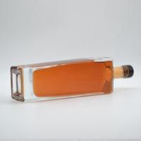 China High Flint Glass Material 500ml Clear Empty White Vodka Glass Bottle with Cork 750ml for sale