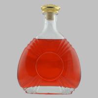 China 750ML Custom Spirit Bottles Super Flint Glass Material Brandy Glass Bottle with Cork for sale