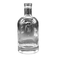 China OEM Logo Decal Stocked 1000ml 750ml 500ml Liquor Bottles Vodka Glass Bottle with Cork Top Lid for sale