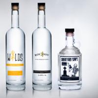 China Hot Stamping Surface Handling Glass Bottles for Vodka Gin Spirit 500ml 1Liter for sale