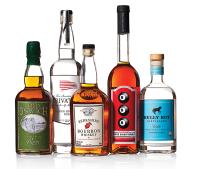 China Hot Stamping Surface Handling Glass Bottles for Vodka Gin Spirit 500ml 1Liter for sale