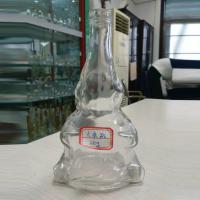 China Super Flint Hot Stamping 500ml 700ml 750ml Liquor Brandy Glass Bottle OEM for sale