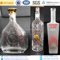 China OEM Clear Glass Soft Drinks Bottle 300ml 500ml 750ml with Frost Deep Process for sale