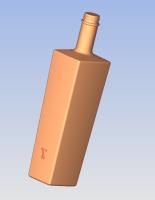 China 500ML 700ML 750ML 1l Square Glass Bottle Made of Crystal White Material for Spirits for sale