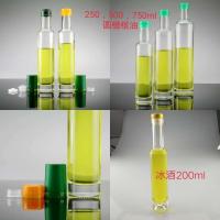 China 200ml 375ml 500ml 750ml Super Flint Glass Wine Liquor Bottles with Cork Sealing Type for sale