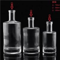China FOB Empty Glass Bottle for Vodka Spirit Whisky Wine Capacity 250ml 500ml 700ml 750ml 1l for sale