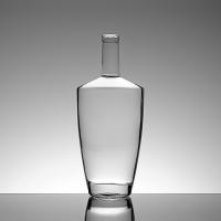 China Custom Design Grey Amber Glass Bottles 375ml 500ml 750ml for Vodka Gin Liquor Spirits for sale