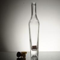 China Super Flint Glass Material 50ml Flat Clear Empty Glass Bottle for Vodka Whiskey Gin for sale