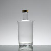 China 500ml Custom T-Top Clear Whiskey Vodka Liquor Glass Bottle with High Flint Glass Material for sale