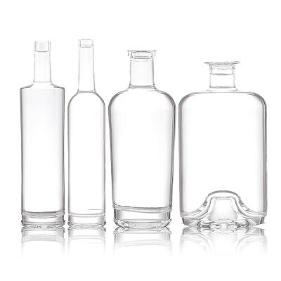 China Top Grade Small Clear Glass Spirit Glass Convex Liquor Hip Flask Transparent Glass Liquor Bottle for sale