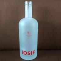 China Custom Crystal Glass Empty Frosted Tequila 700ml Bottle for Liquor Whiskey Vodka 750ml for sale
