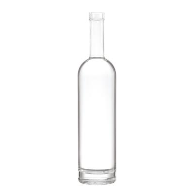 China 700ml 750ml 1 Liter Custom Rum Alcohol Bottles with Cork Stopper in Super Flint Glass for sale