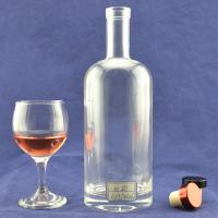 China Frosted Super Flint 700ml Empty Bottles for Wine Decal Logo 750ml Vodka Glass Bottle for sale