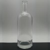 China Frosted Super Flint 700ml Empty Bottles for Wine Decal Logo 750ml Vodka Glass Bottle for sale