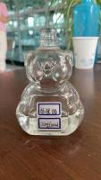 China Transparent Flint Glass Snowman Shape Whiskey Bottle with Decal Surface Handling for sale