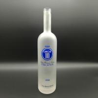 China Decal Screen Printing Frosted Cork Vodka Bottle 500ml 750ml 1L Glass Bottle for Vodka for sale