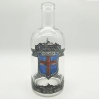 China Free Sample Decal Surface Handling Glass Wine Bottles for Gin Vodka Whisky for sale