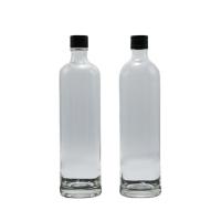 China FOB Terms Super Flint Glass Water Bottle with Stopper and Decal Surface 750ml 1000ml for sale