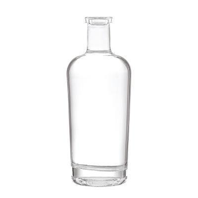 China Collar Material 750ml empty vodka glass bottle made of Super flint glass material for sale