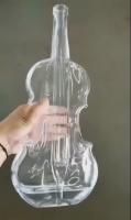 China Unique Guitar Shape Customized Glass Bottle for Spirits Screen Printing Material for sale