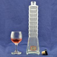 China Free Sample Fee Glass Gin Bottles for Alcohol/Liquor Empty Glass Bottle for sale