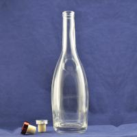 China Customized Logo Acceptable Clear White 750ml Spirit Bottle for Rum Vodka and Whiskey for sale