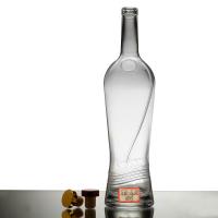China Collar Material Super Flint Glass Material 4.5L Glass Bottle for Vodka Gin Whiskey for sale