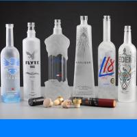 China 750ml 500ml Glass Bottle for Vodka Brandy Whiskey Surface Handing Screen Printing for sale