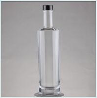 China Clear Empty Hot Stamping Super Flint Glass Liquor Bottles with Cork 75cl Capacity 750ml for sale
