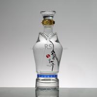 China Tower Shaped Printing Logo Spirits in Clear Glass Bottle Elevate Your Branding Gam for sale