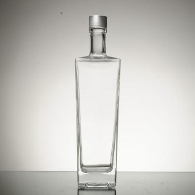 China Square Liquor Glass Bottle with Super Flint Glass Material and Cork/ Screw/ Guala Seal for sale