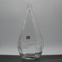 China Deep Process Hot Stamping Glass Bottle for Wine in Water Drop Shape for sale