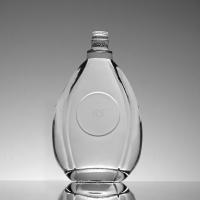 China Deep Process Hot Stamping Glass Bottle for Wine in Water Drop Shape for sale